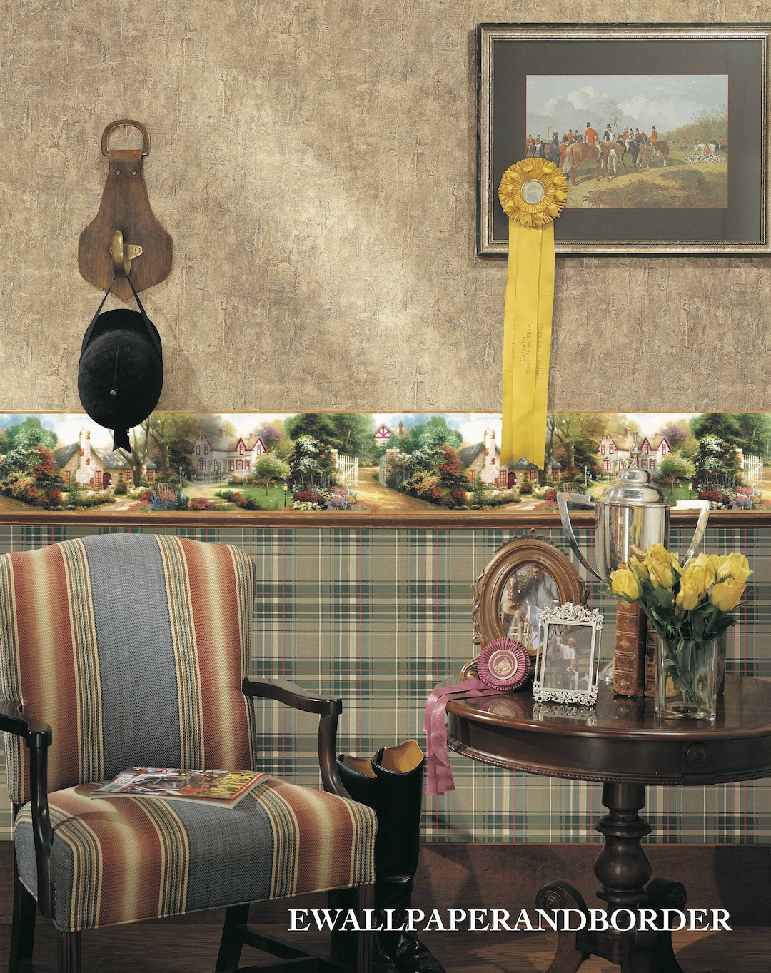 Romantic Cottage Garden Wallpaper Border Vintage Country - Etsy