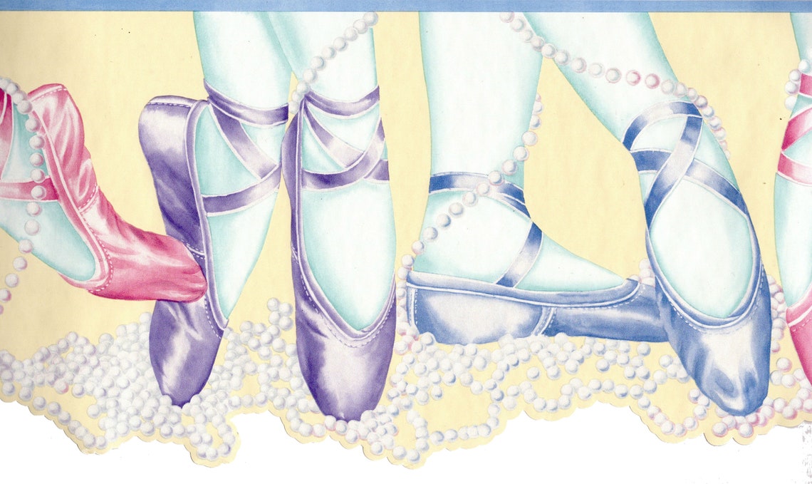Ballerina Wallpaper Border Ballet Shoes Wallpaper Border - Etsy