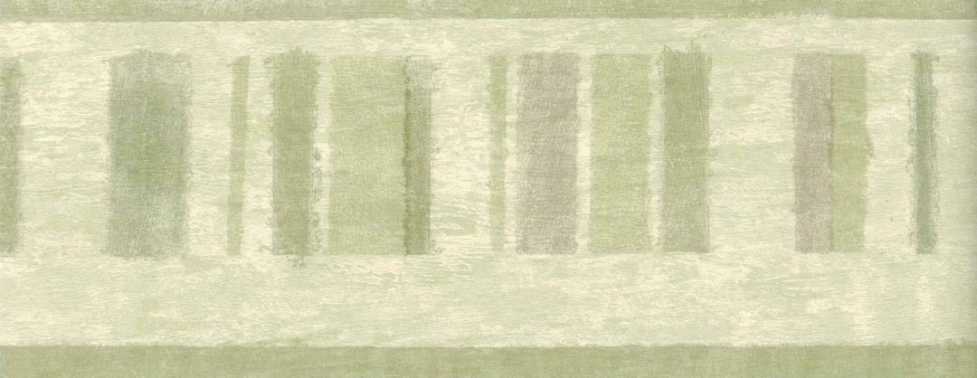 Mid Century Modern Geometric Stripes Wallpaper Border | Washed Green ...