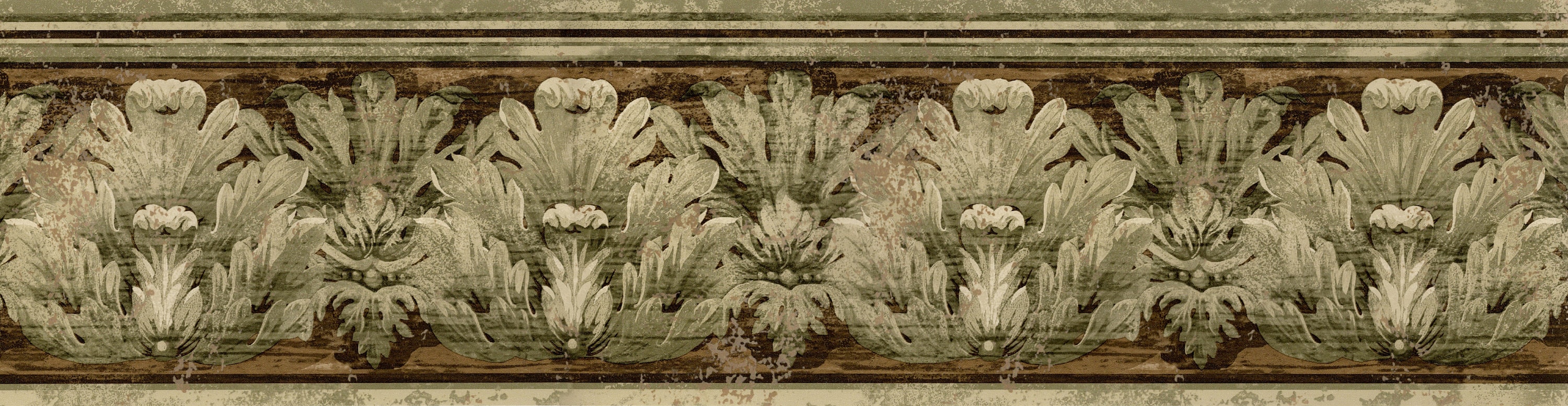 Leaf Scroll Damask Architectural Wallpaper Border Shade of - Etsy