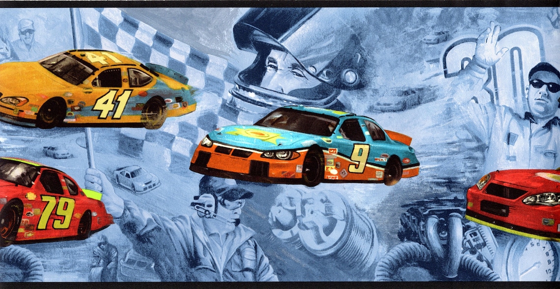 Nascar Wallpaper Border Racing Car Wallpaper Border Stock | Etsy