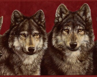 Wolf Wallpaper Border - Etsy