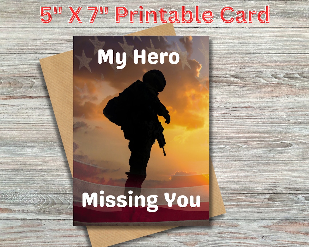 My Hero Printable Card - Etsy