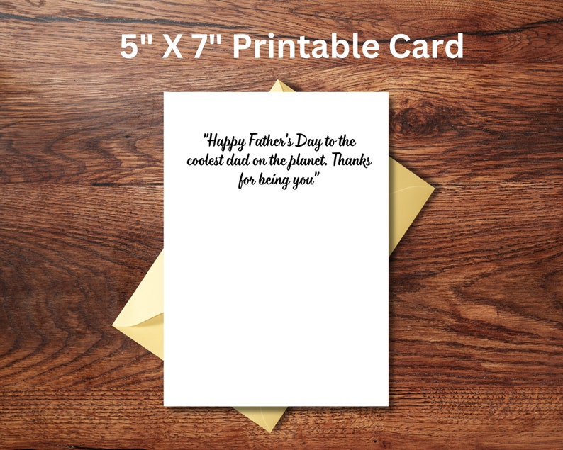 Happy Fathers Day Printable Card - Etsy