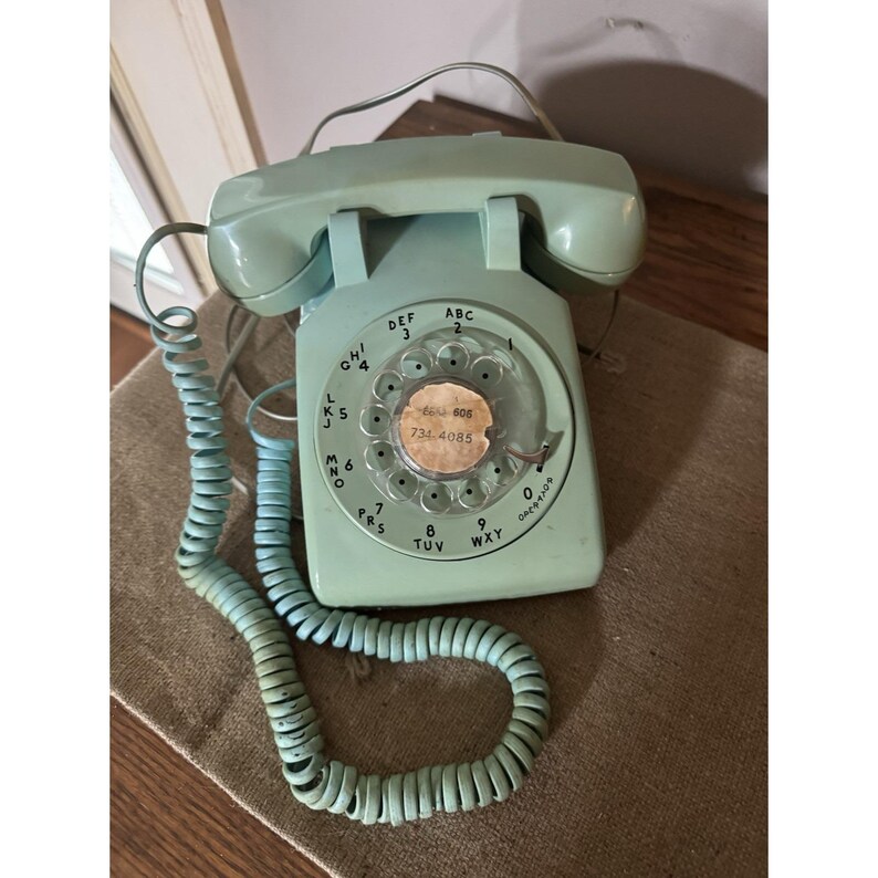 VTG Bell Systems Western Elec Aqua Blue Model 500 CD Rotary Telephone ...