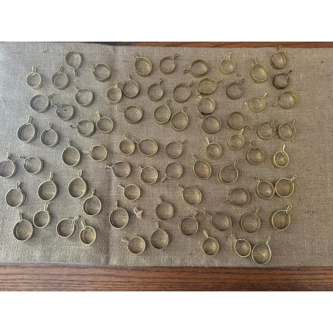 74 Clip on Cafe Curtain Rings Gold Plated Finish - Etsy