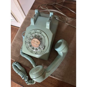 VTG Bell Systems Western Elec Aqua Blue Model 500 CD Rotary Telephone ...