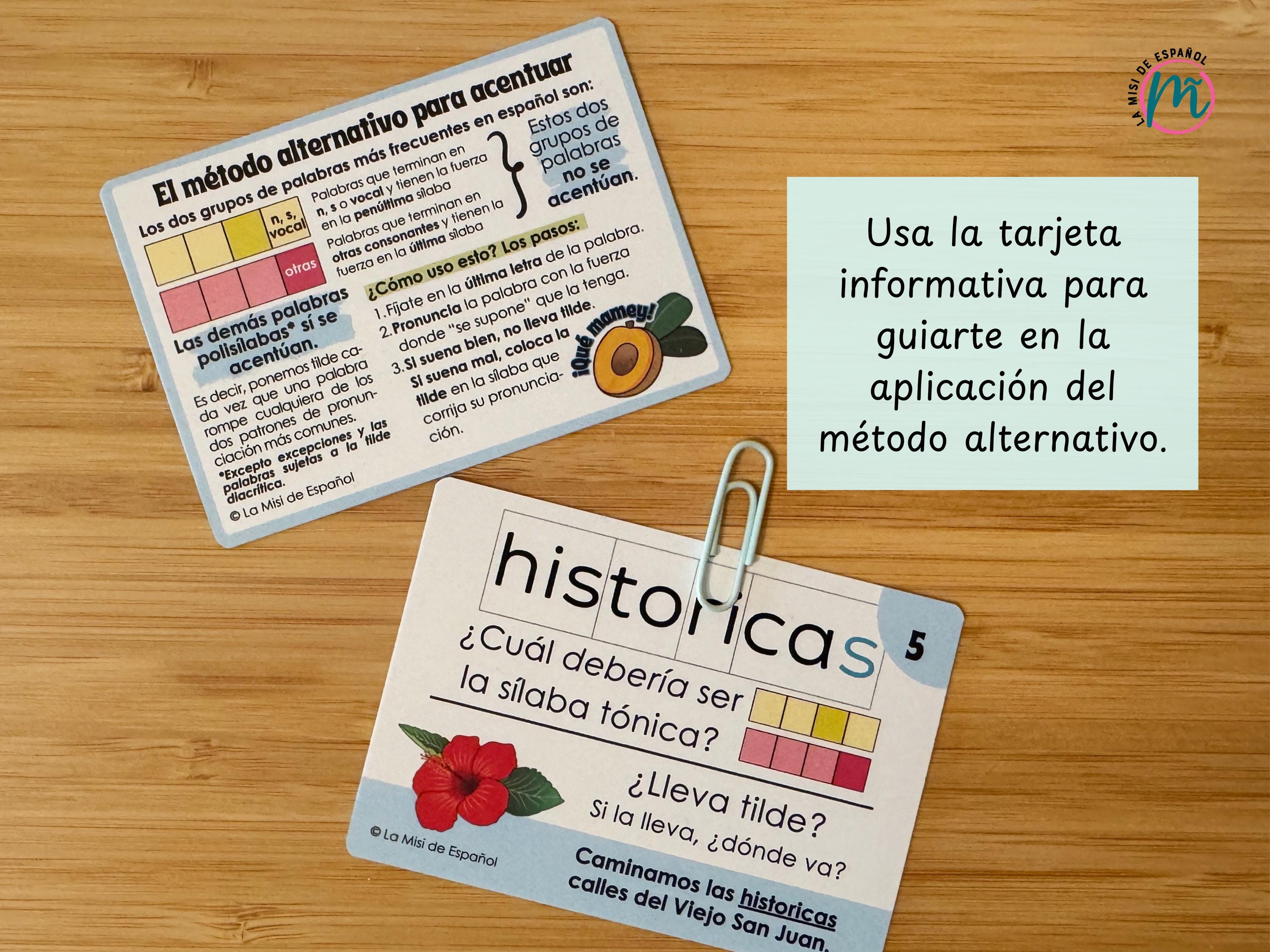 Spanish Accents Task Cards: Alternative Method for Spanish Teachers - Etsy