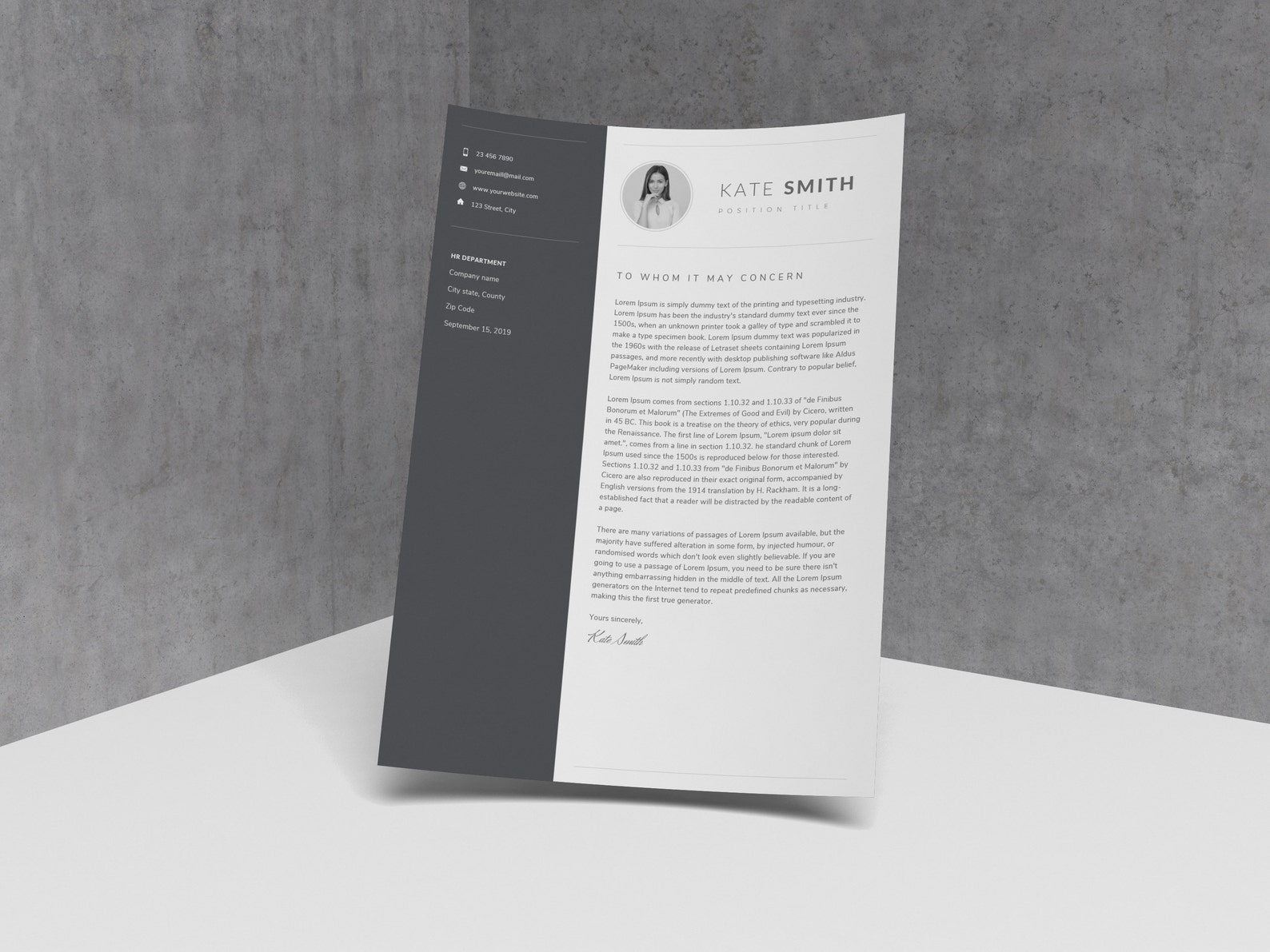 Resume Template One Page Resume Professional Resume Etsy