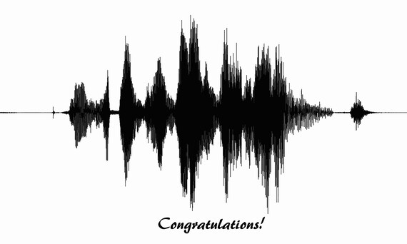 Congratulations Soundwave Art Special Occasion Gift Ideas | Etsy