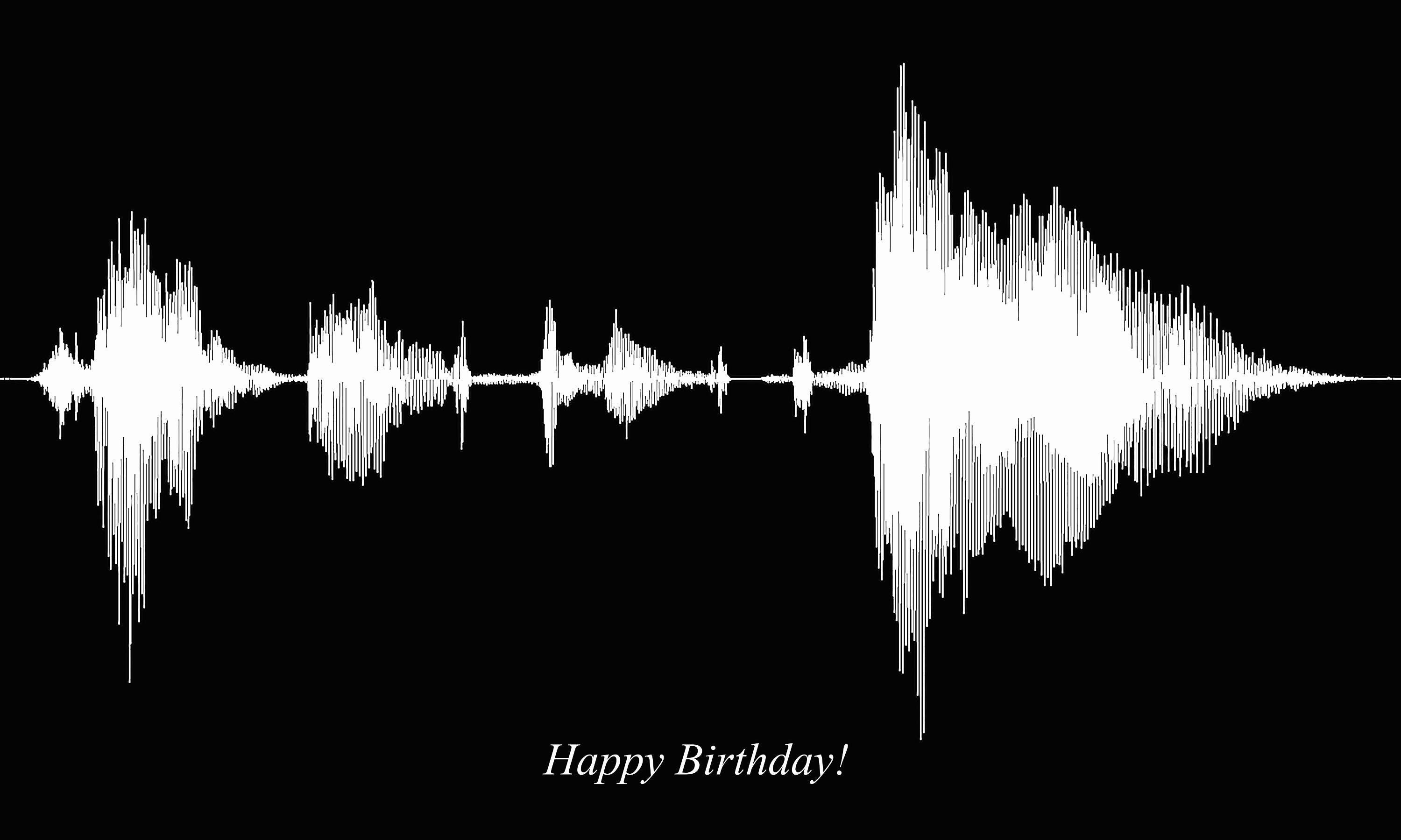 Happy Birthday Soundwave Art Special Occasion Gift Ideas Customized ...