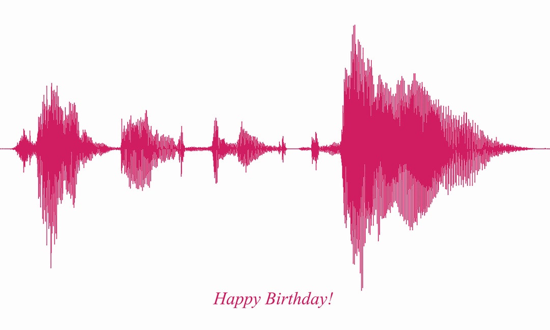 Happy Birthday Soundwave Art Special Occasion Gift Ideas Customized ...
