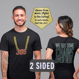 2-sided 305 Turnover Chain Shirt, Miami Hurricanes Fan Alumni Tee, UM ...