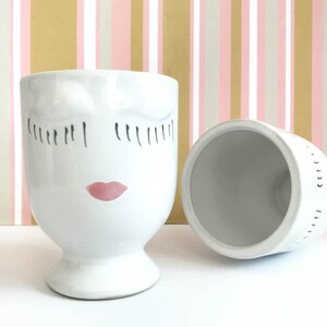 Face Planter Pot, Cute Head Cache, Fun Ceramic Vase, Celfie Small ...