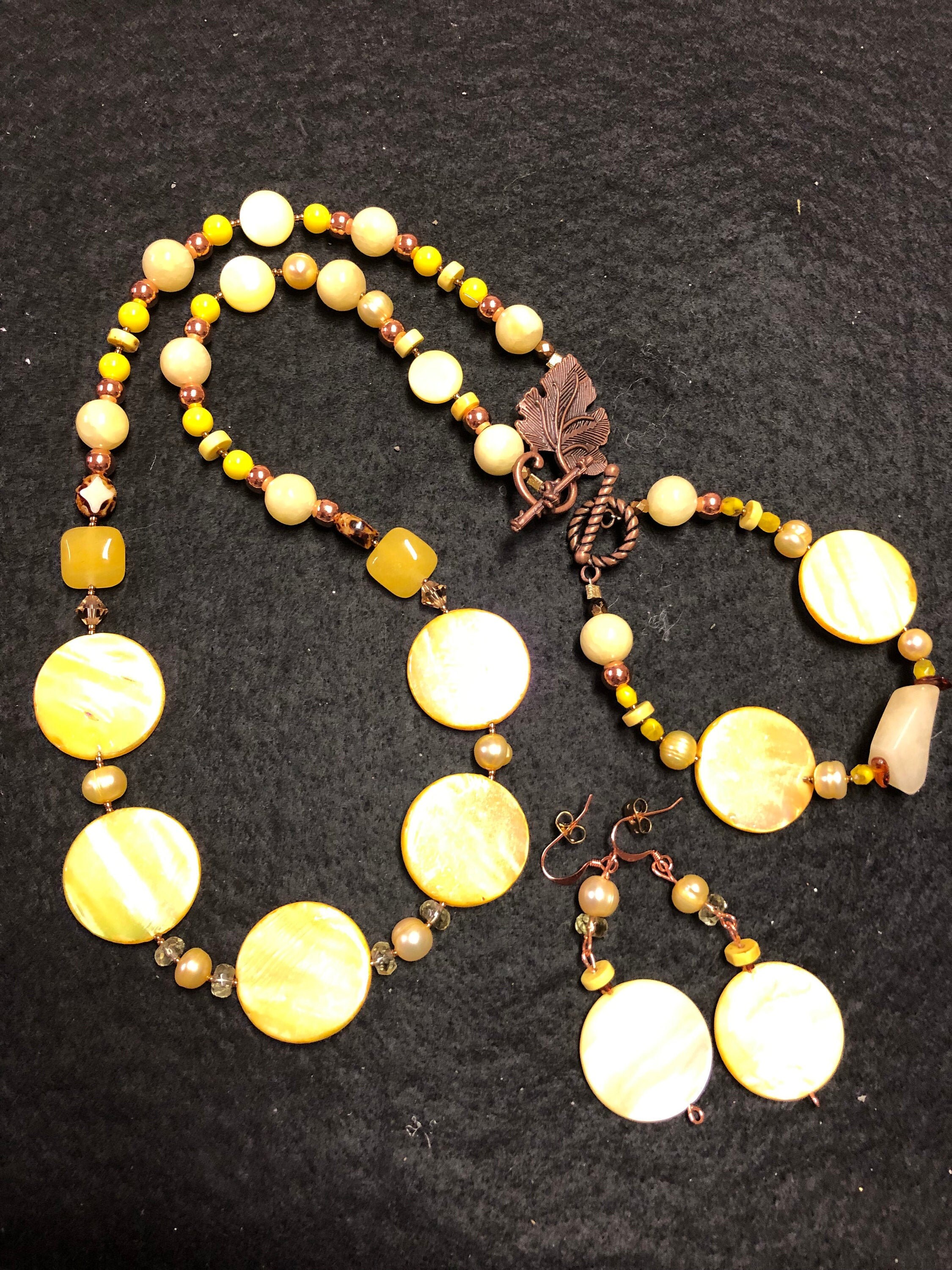 Banana Quartz and Disc Seashells - Etsy