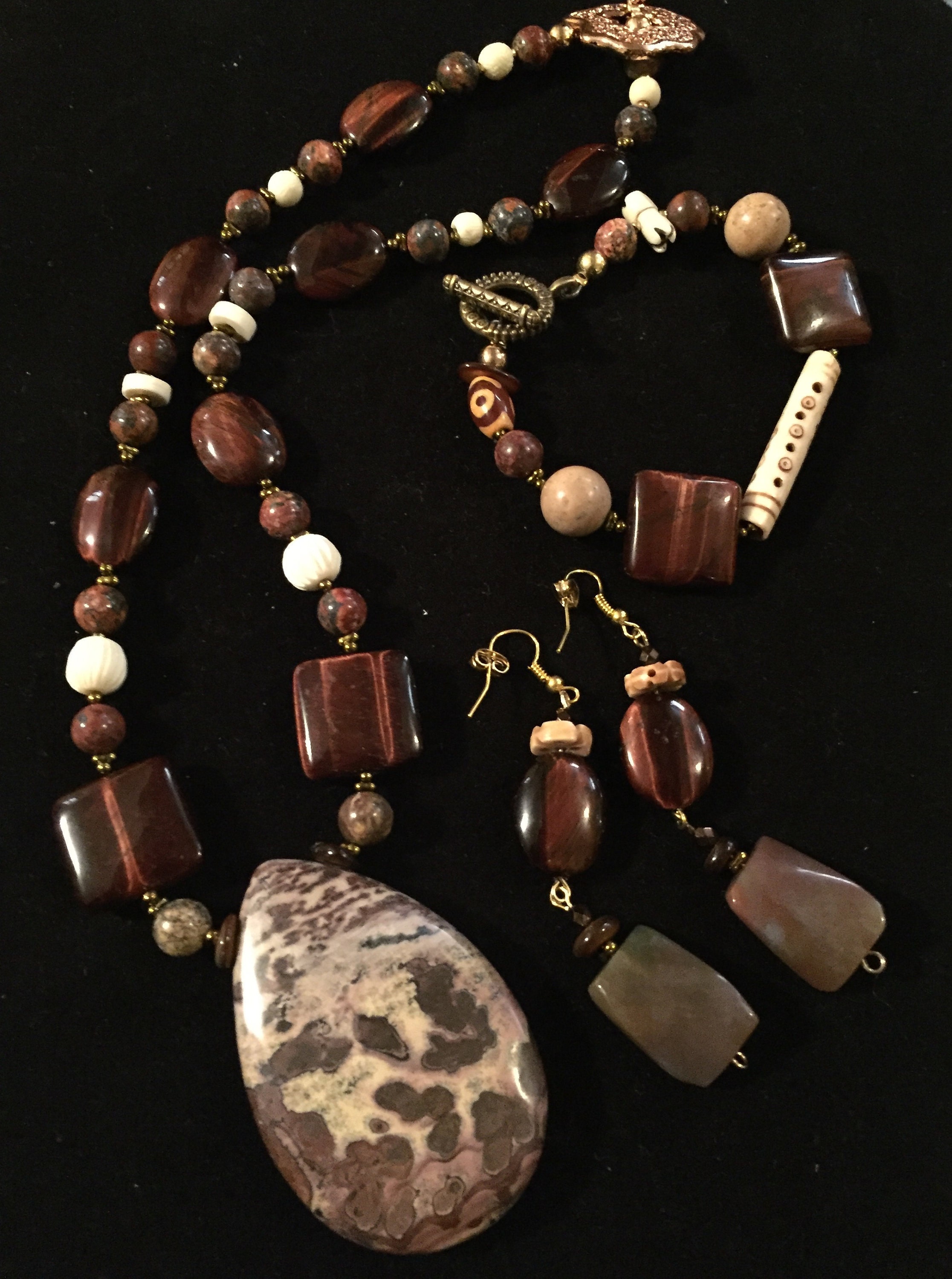 Red Tiger’s Iron, Jasper and Bone - Etsy