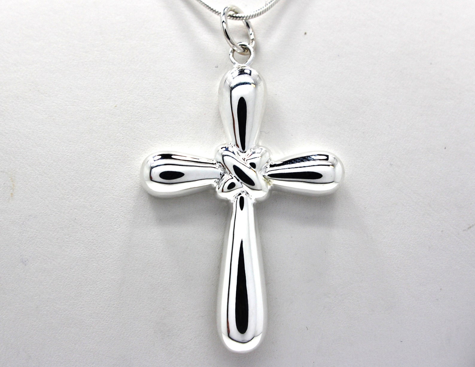 Sterling Silver Large Simplistic Cross Pendant Necklace. Best Holidays ...