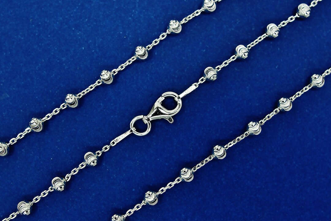 925 Sterling Silver Necklace Chain, Italian Sterling Silver Rhodium ...