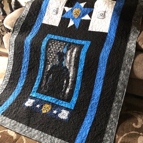 Policeman Quilt - Etsy