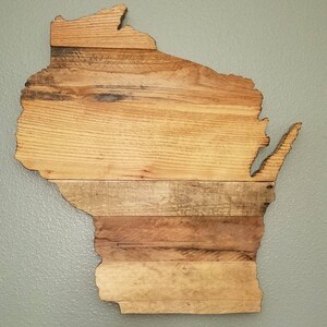 Wisconsin State Sign - Reclaimed Wood - Pallet Sign - Rustic Home Decor ...