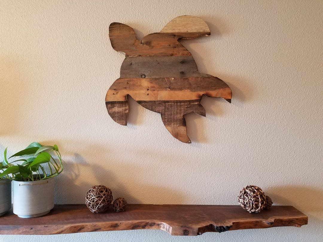 Rustic Reclaimed Wood Turtle Wall Art Sign - Etsy