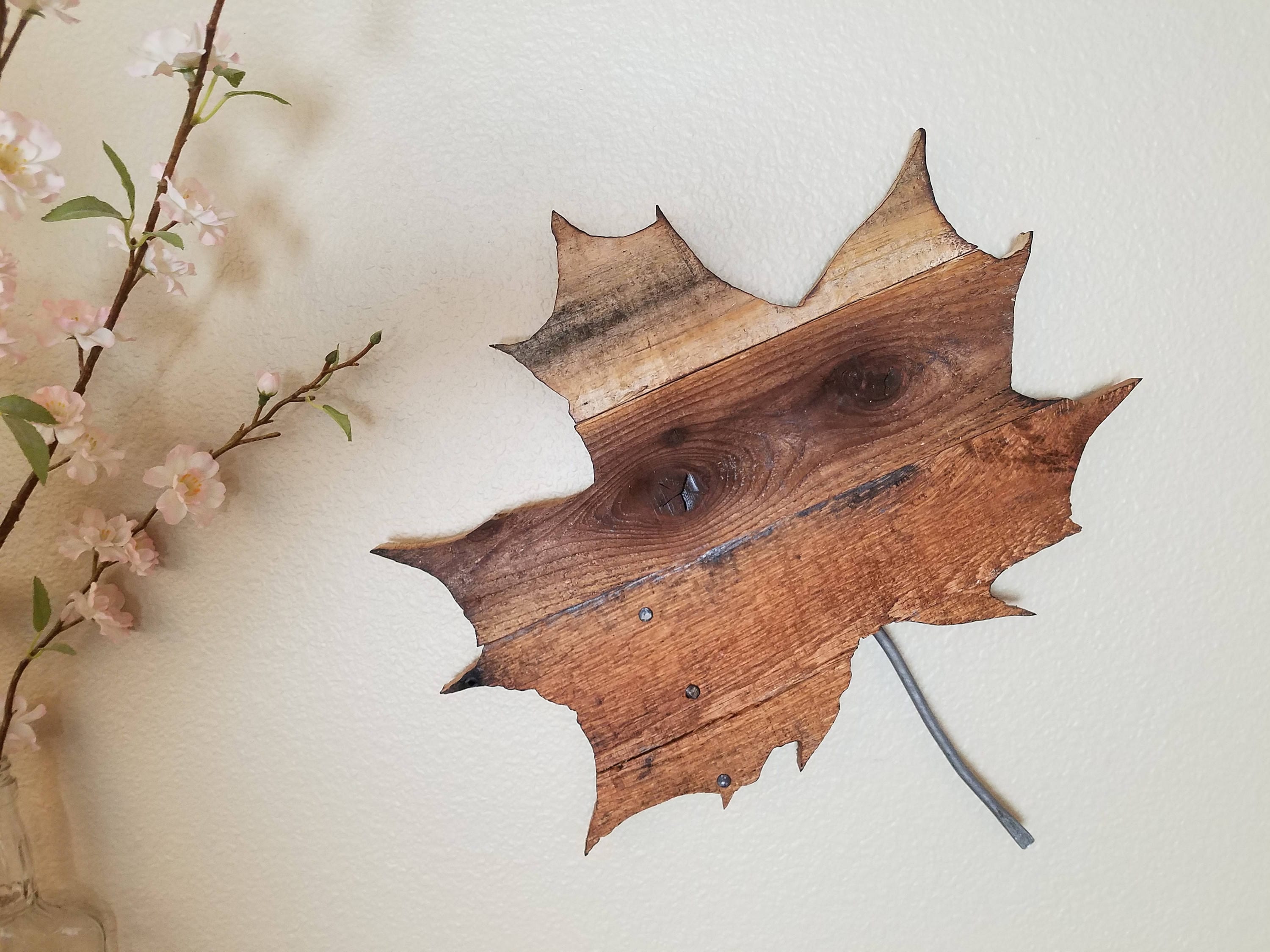 Rustic Maple Leaf Sign Reclaimed Wood Pallet Sign Rustic | Etsy
