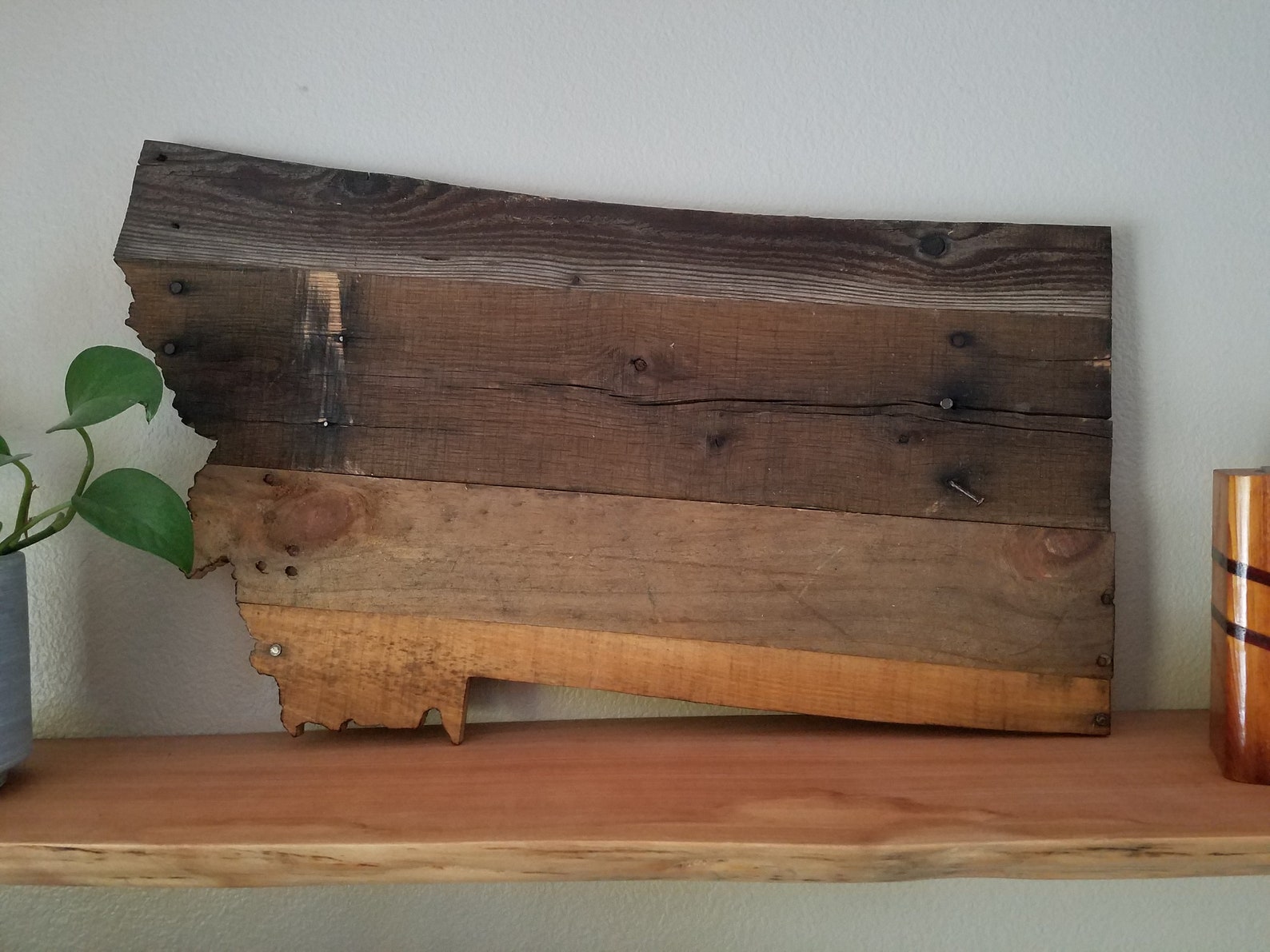 Montana State Sign Reclaimed Wood Pallet Sign Rustic - Etsy