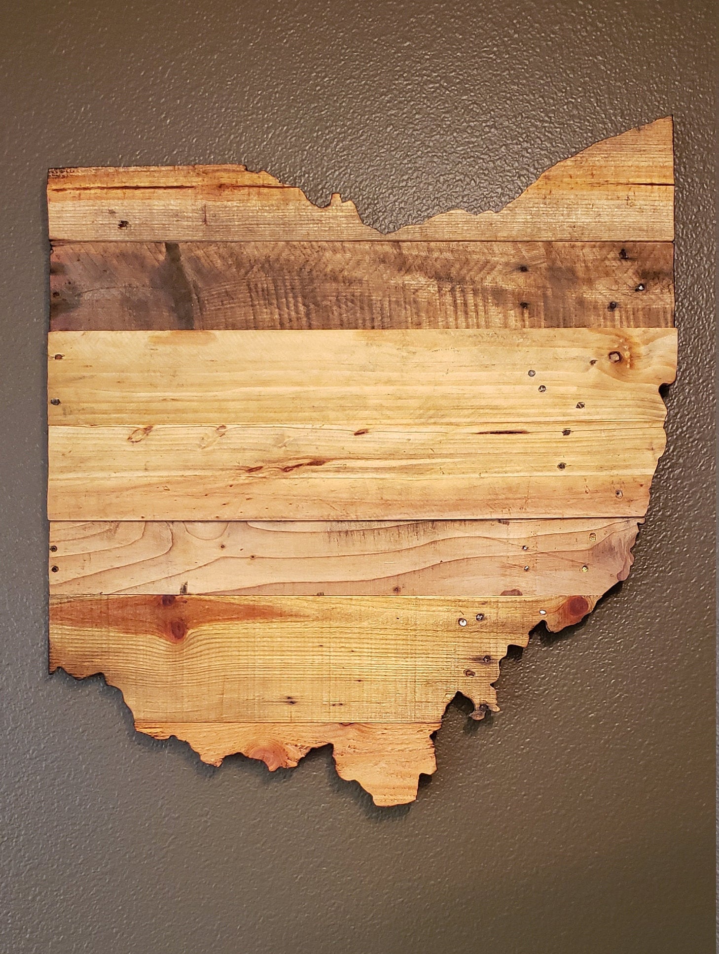 Ohio State Sign Reclaimed Wood Pallet Sign Rustic Home | Etsy
