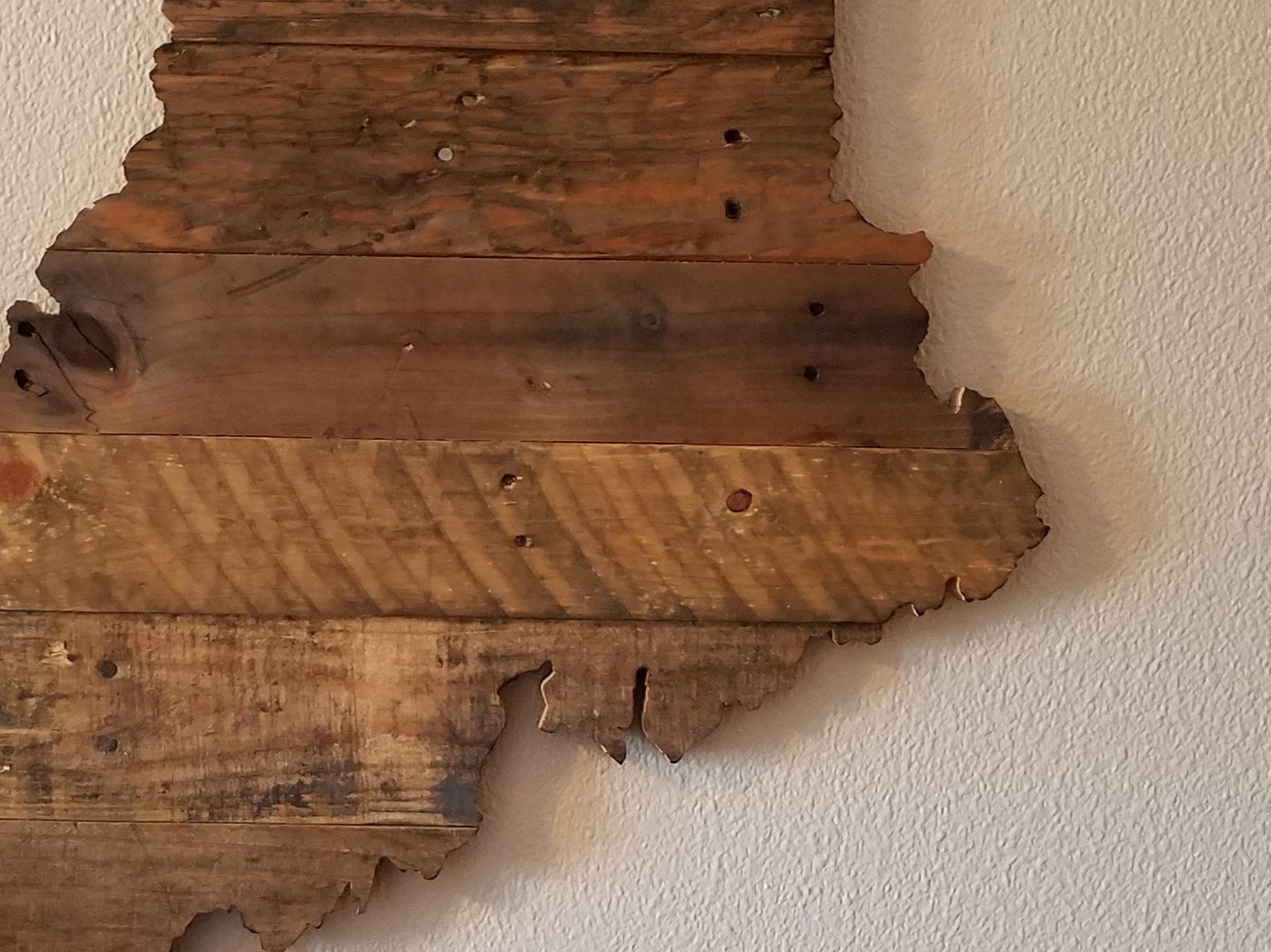 Maine State Sign Reclaimed Wood Pallet Sign Rustic Home | Etsy