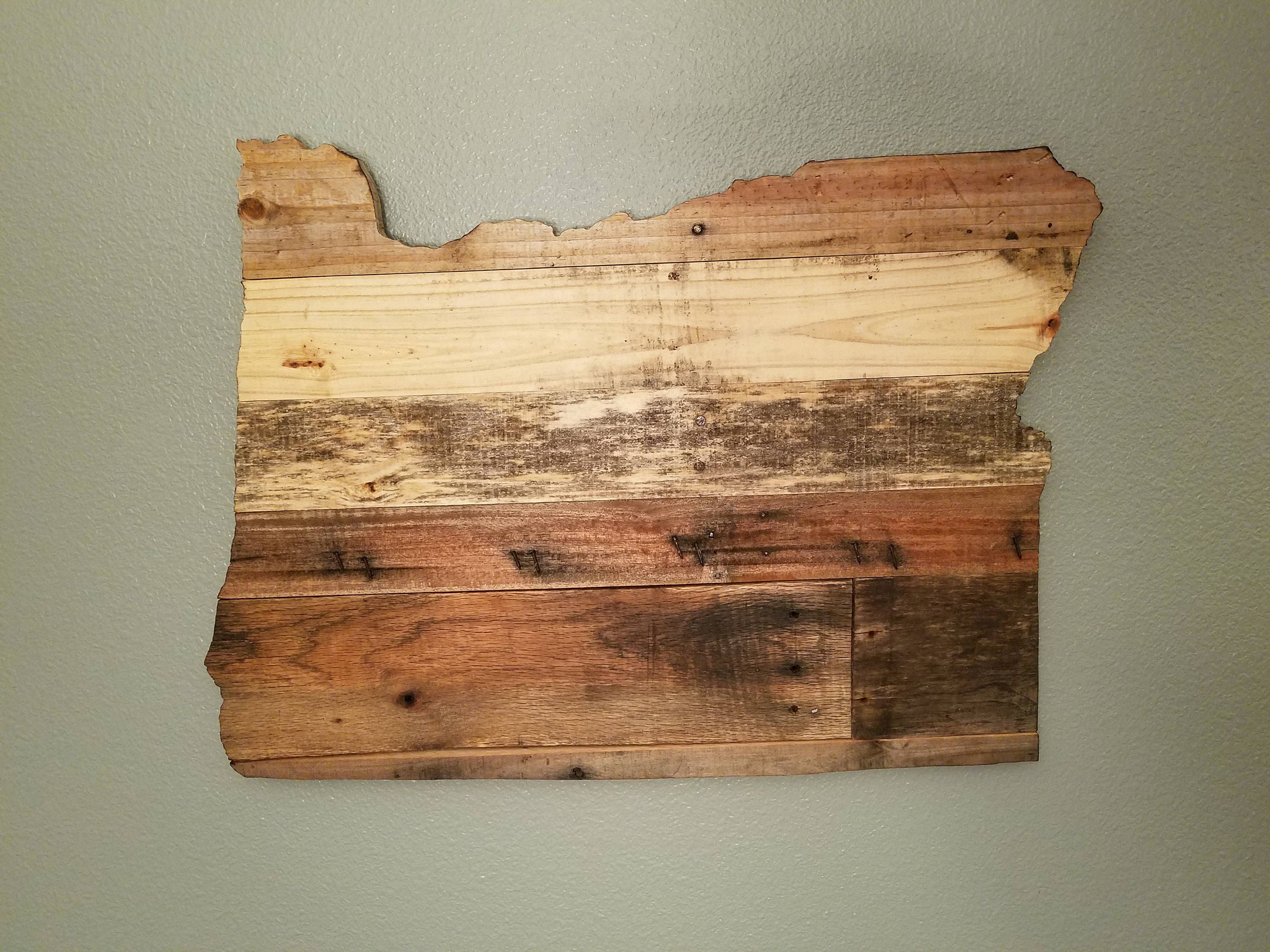 Oregon State Sign - Reclaimed Wood - Pallet Sign - Rustic Home Decor ...