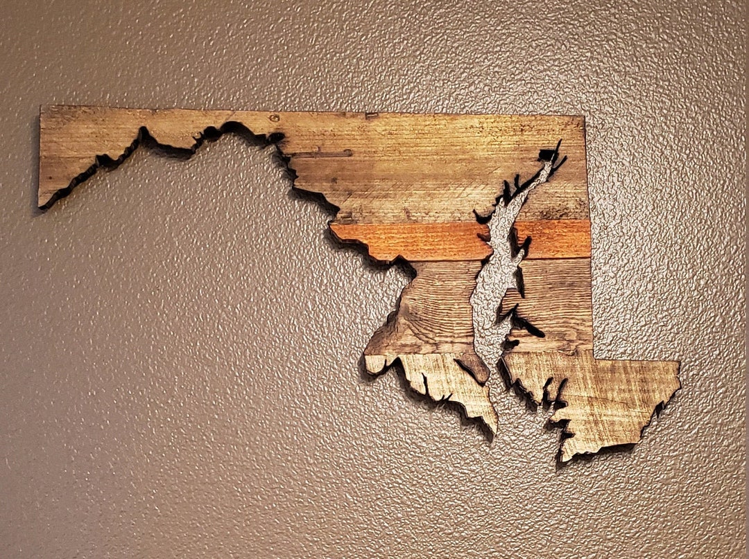 Maryland State Sign - Reclaimed Wood - Pallet Sign - Rustic Home Decor ...