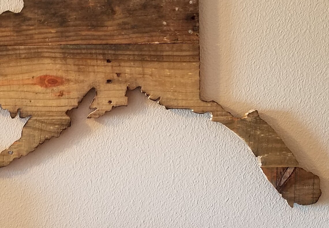 Alaska State Sign Reclaimed Wood Pallet Sign Rustic Home | Etsy
