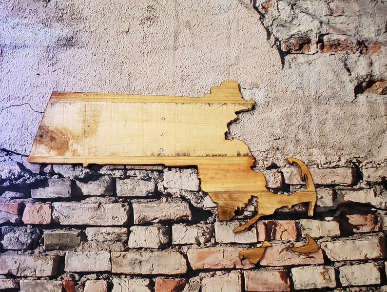 Massachusetts State Sign - Reclaimed Wood - Pallet Sign - Rustic Home ...