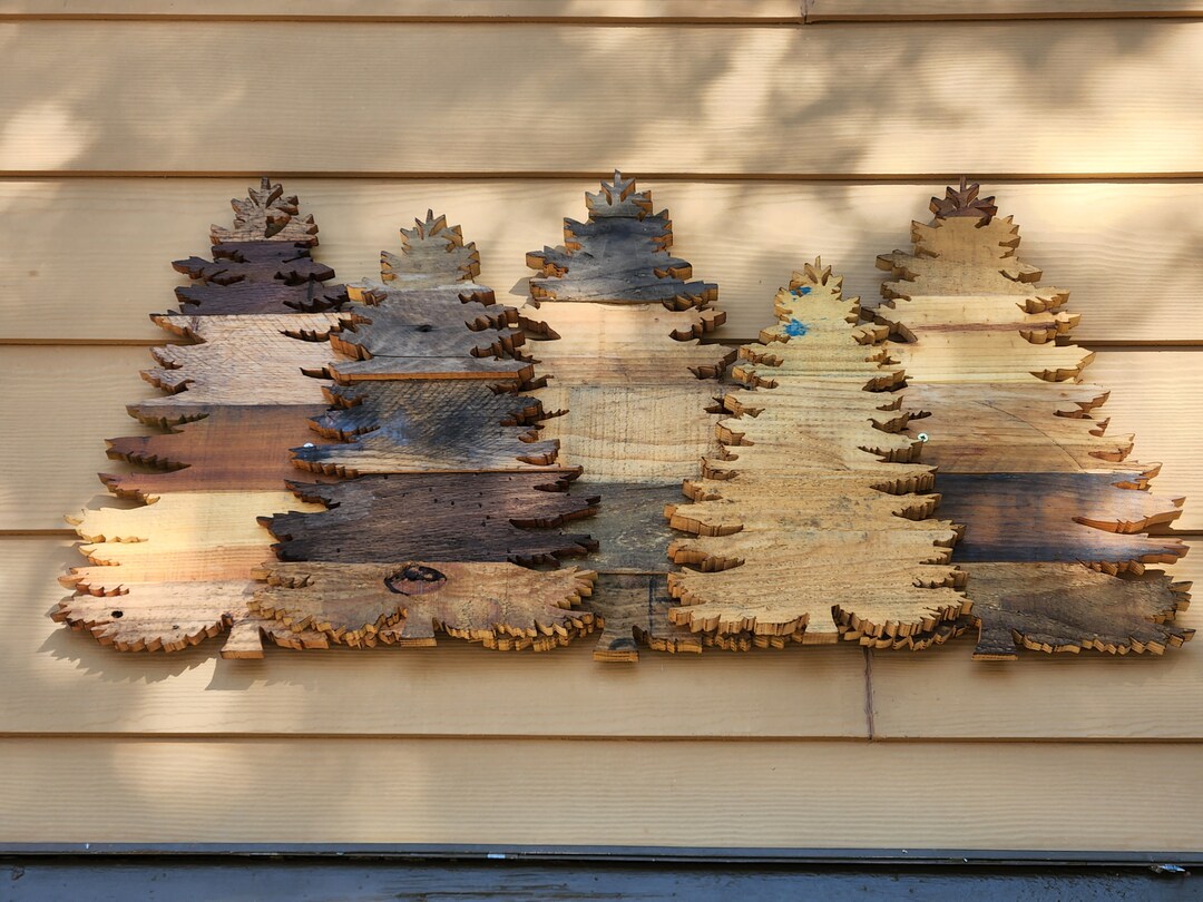 Evergreen Trees - Reclaimed Wood - Pallet Sign - Rustic Home Decor ...