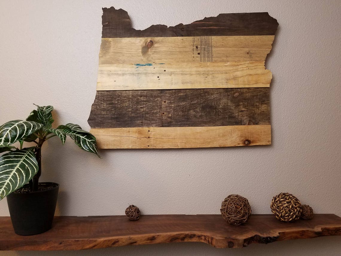 Oregon State Sign Reclaimed Wood Pallet Sign Rustic Home - Etsy
