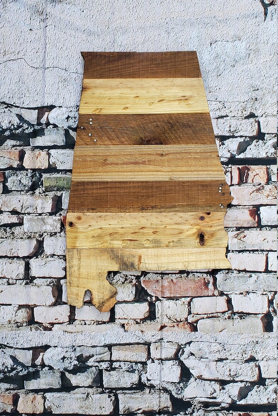 Alabama State Sign Reclaimed Wood Pallet Sign Rustic | Etsy