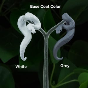 Unpainted Ball Python Earrings | 3D Printed | Paint It Yourself - Etsy