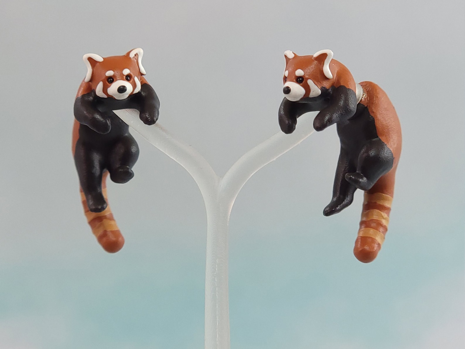 Hand Painted Red Panda Earrings | 3D Printed - Etsy