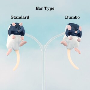 Hand Painted Rat Earrings | 3D Printed - Etsy