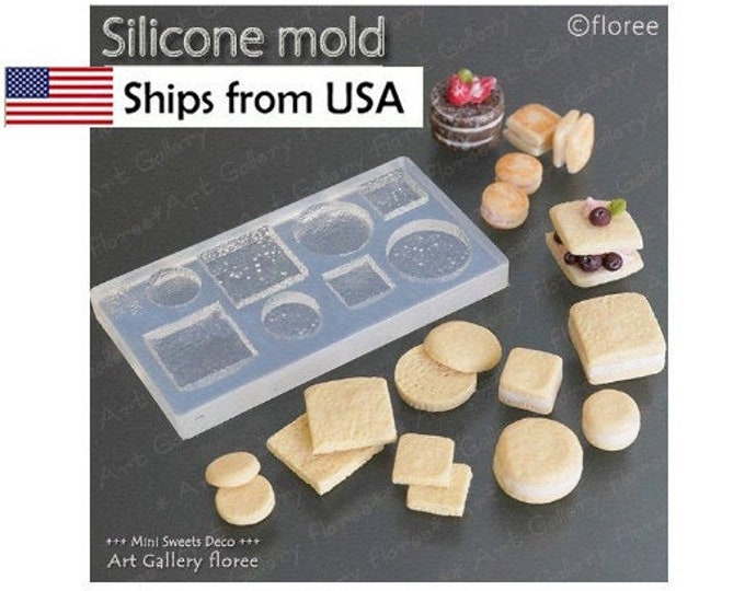 Silicone Mold Miniature Sponge Cake Mold in Round and Square (S), for ...