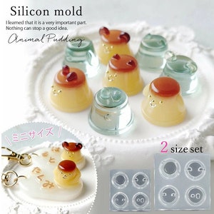 Silicone Mold SET of 2, Mini Pudding With Ears Charm Mold, Miniature ...