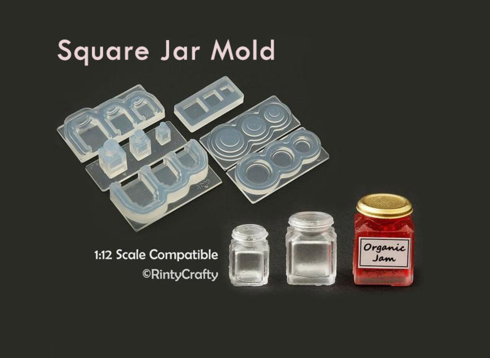Miniature Transparent Jar Mold Collection 3 Designs | Etsy