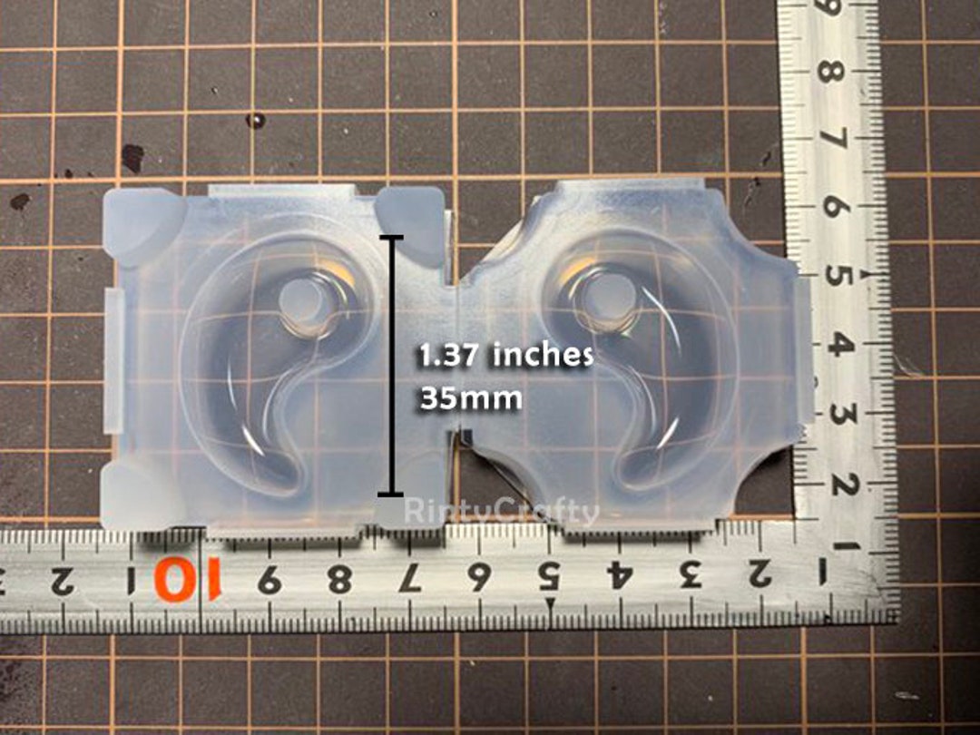 Silicone Mold, 3D Magatama With Hole Mold, for UV Resin / Polymer Clay ...