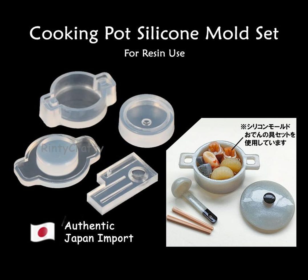Silicone Mold, Cooking Pot Silicone Mold Set With Chopsticks and Ladle ...