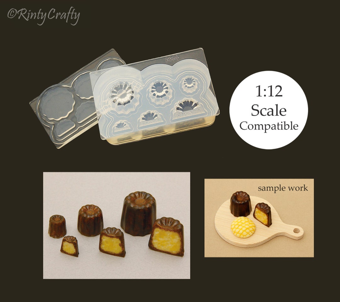 Silicone Mold, Canelé Mold, Lava Cake Mold, Dessert Mold, 1:12 Scale ...