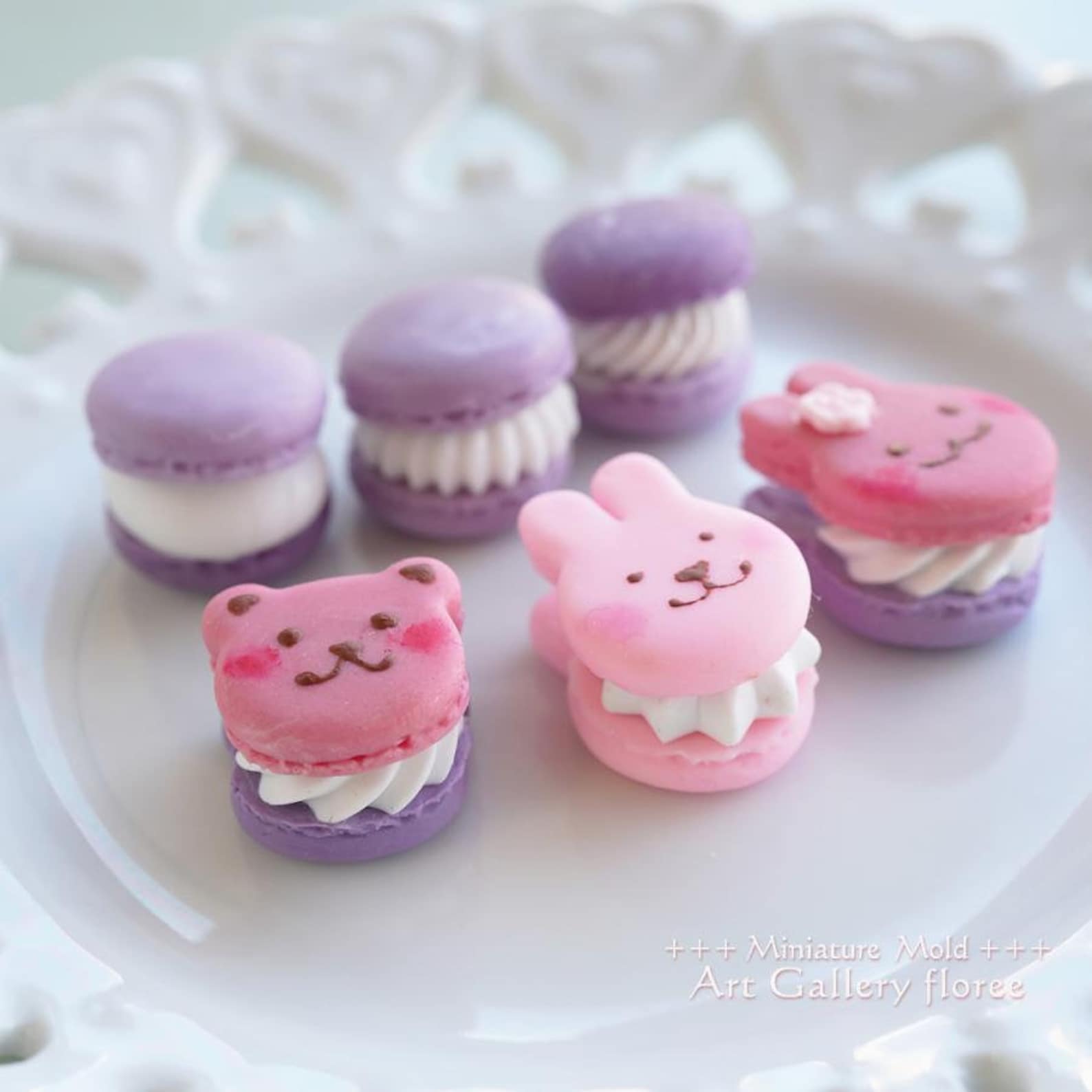 Silicone Mold, 3D Mini Animal Macaron Mold, 1:12 Scale Compatible ...