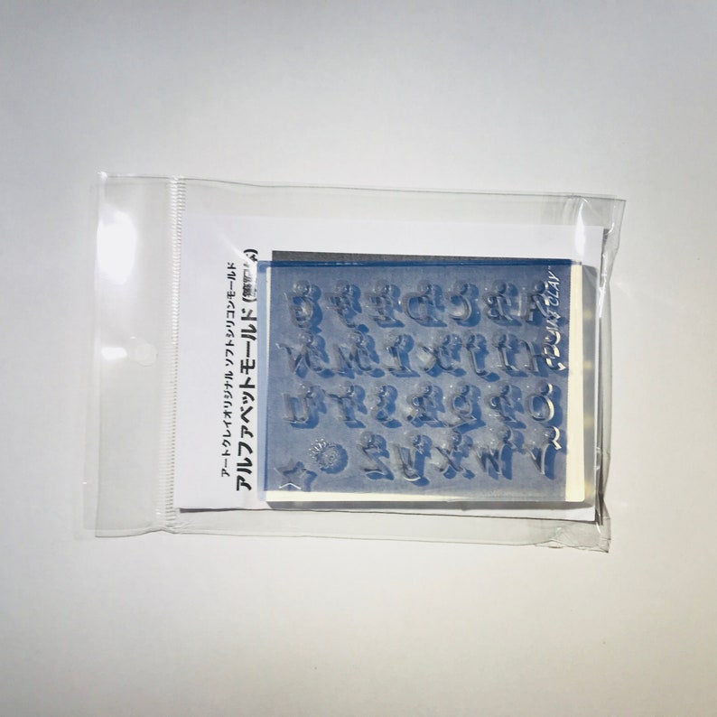 Silicone Mold, Alphabet Mold, CURSIVE Type Soft Mold for Polymer Clay ...
