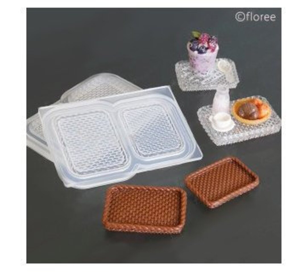 Silicone Mold Basket Tray Mold, Miniature Tray Mold, Hipster Cafe Tray ...