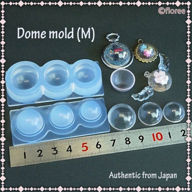Silicone Mold (M) Dome Round Hollow Transparent Sphere Mold, Resin ...