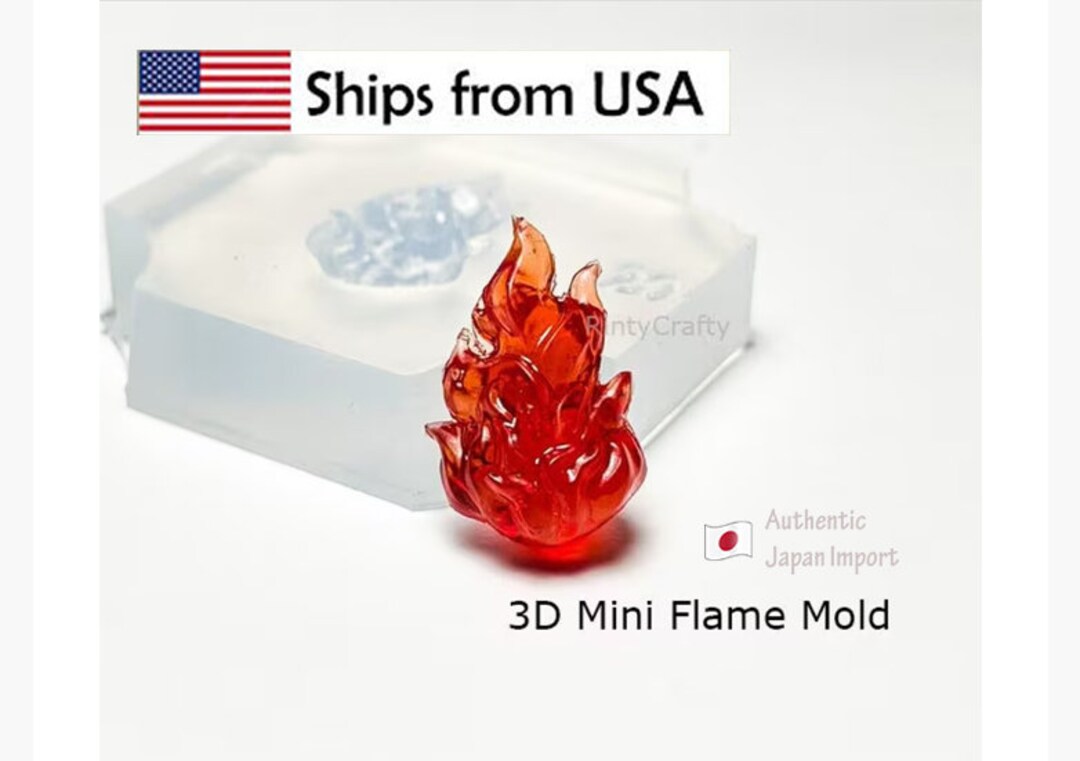 Silicone Mold, 3D Mini Flame Mold, (bonfire Mold / Burning Fire Mold ...